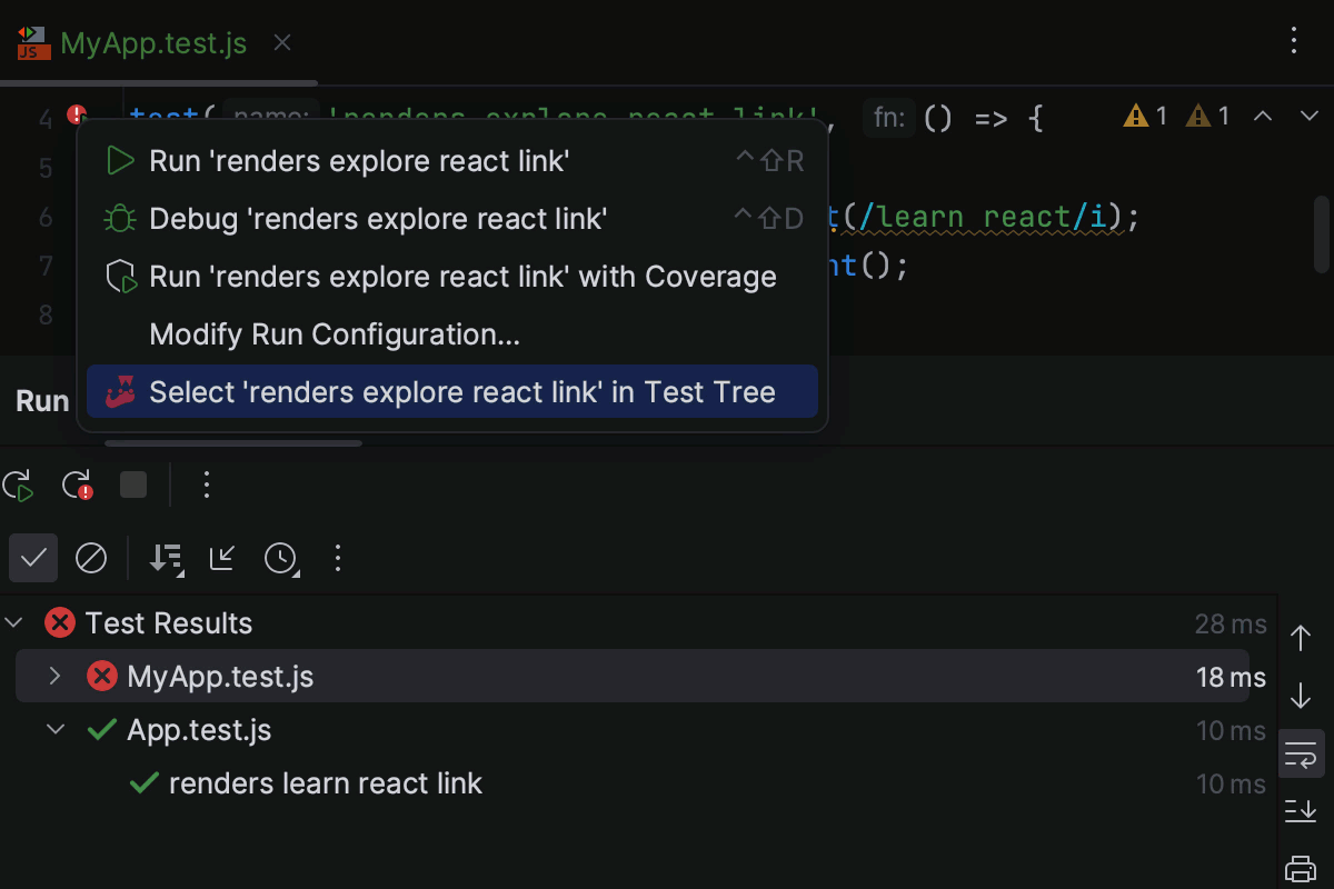 Jest | WebStorm Documentation