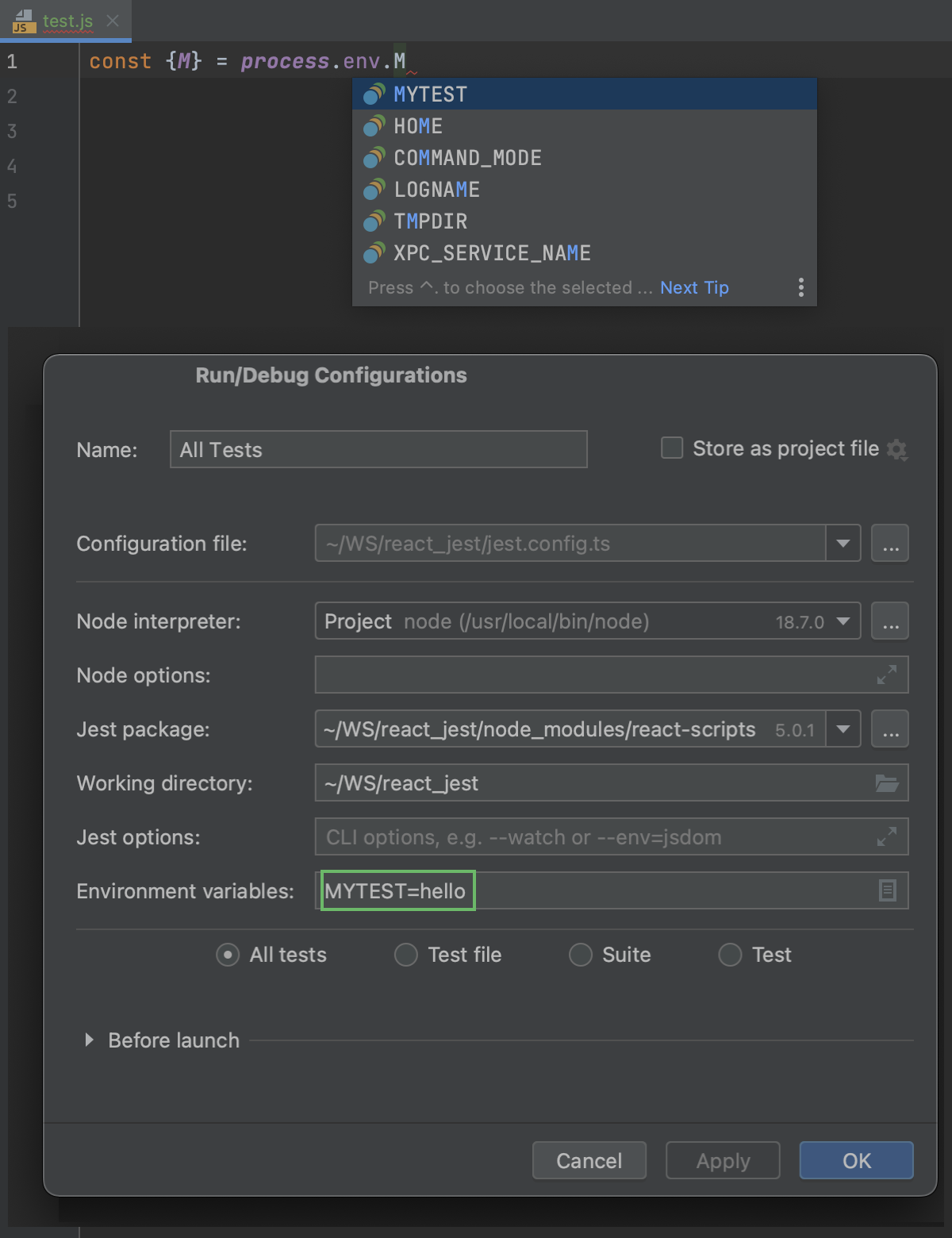 Jest | WebStorm Documentation