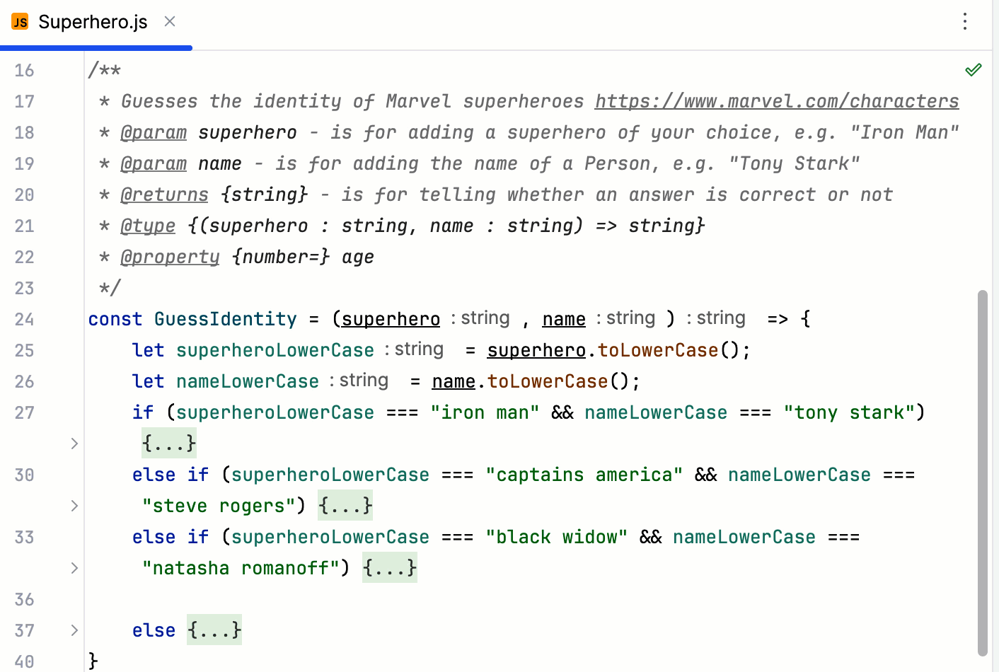 JSDoc 注释 | WebStorm 文档