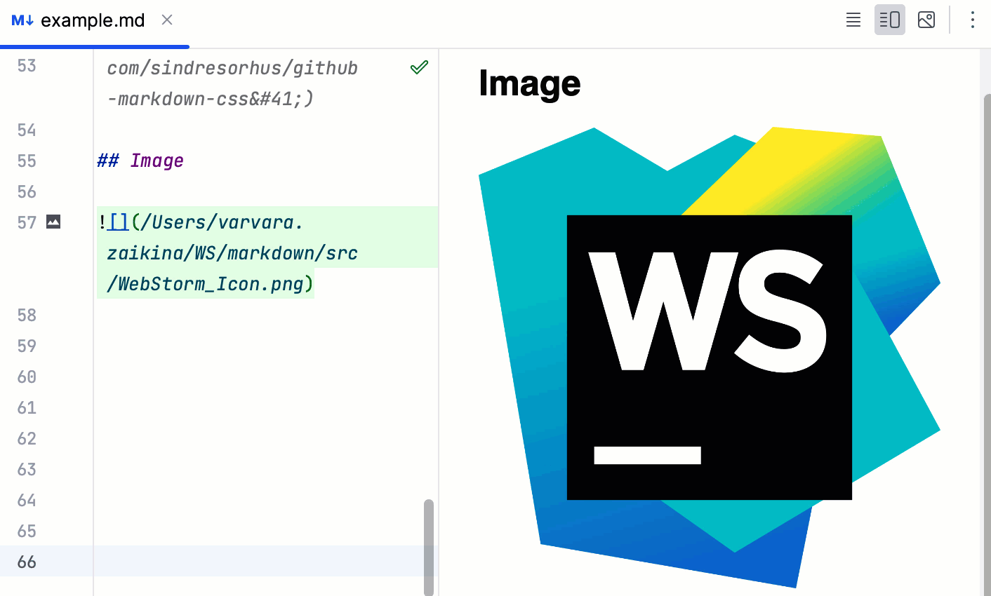 Markdown | WebStorm 文档