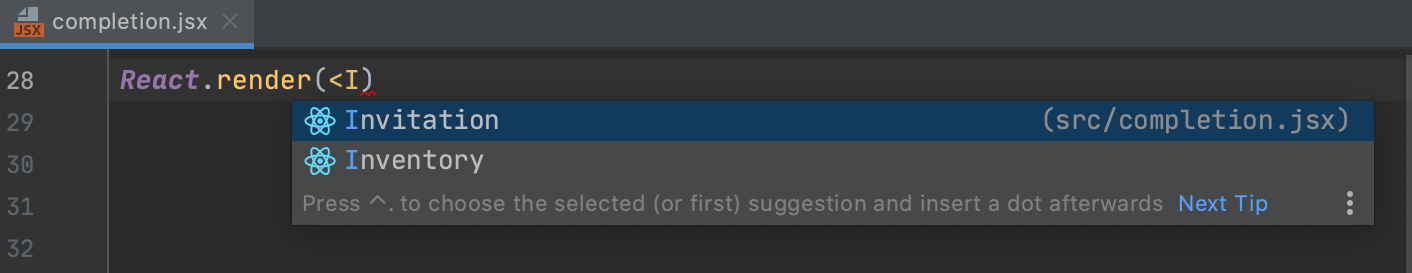 React Intellij Idea Documentation 6120
