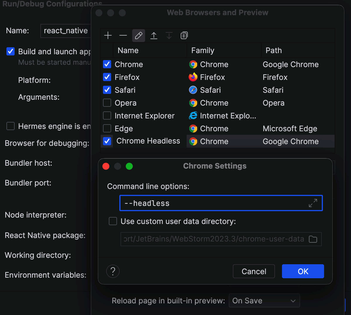 React Native | WebStorm Documentation