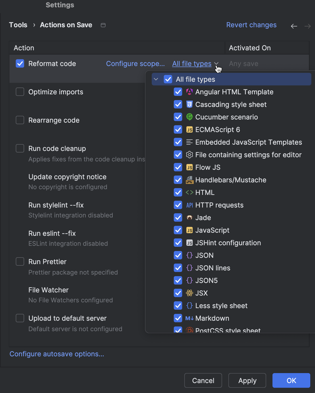 Reformat And Rearrange Code Webstorm Documentation 2262