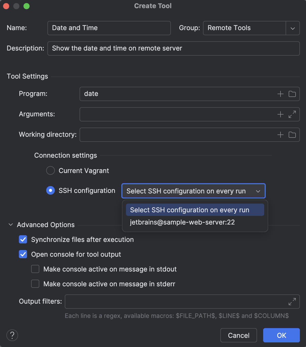 External tools | WebStorm Documentation