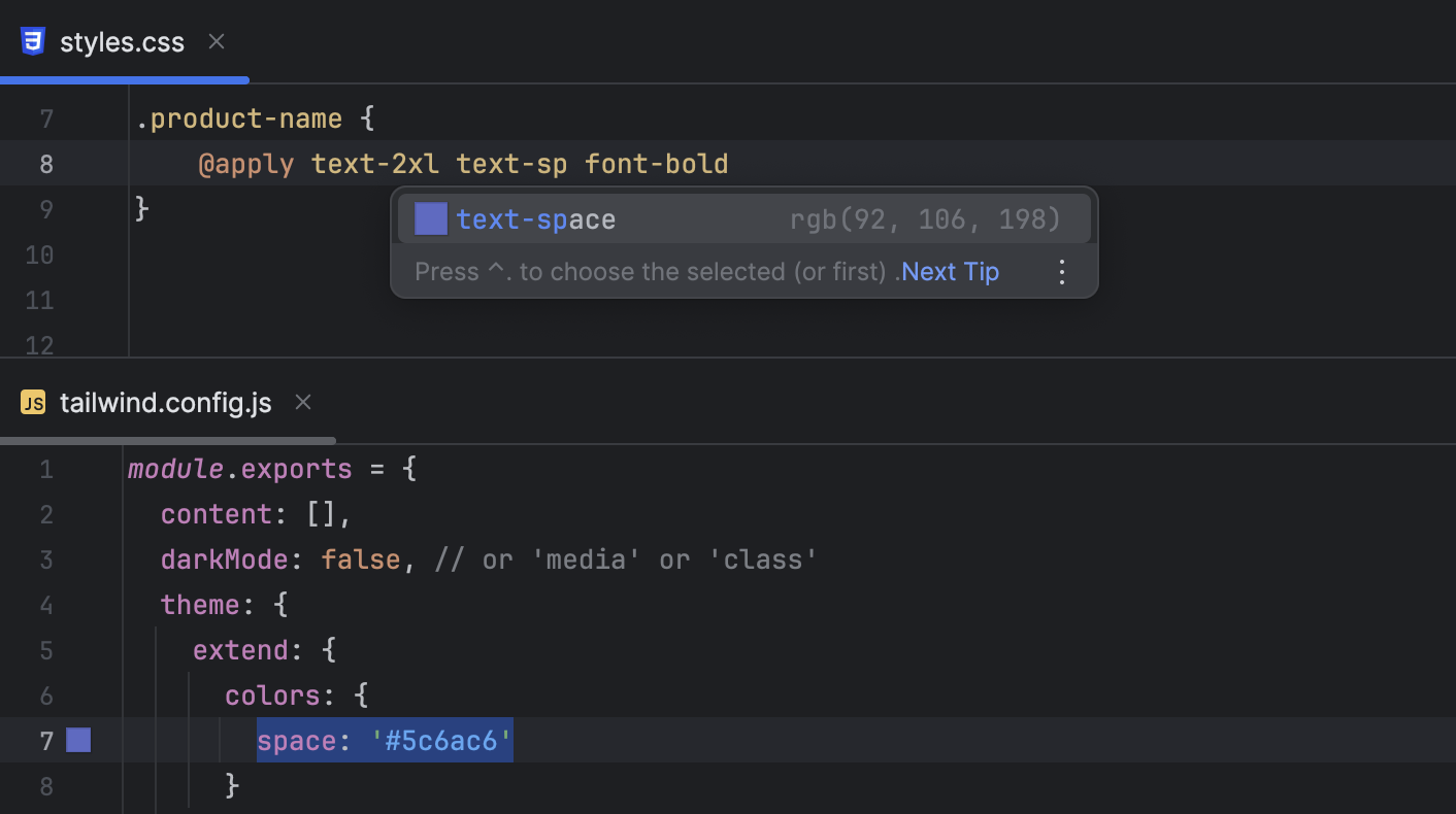 Tailwind CSS | WebStorm 文档
