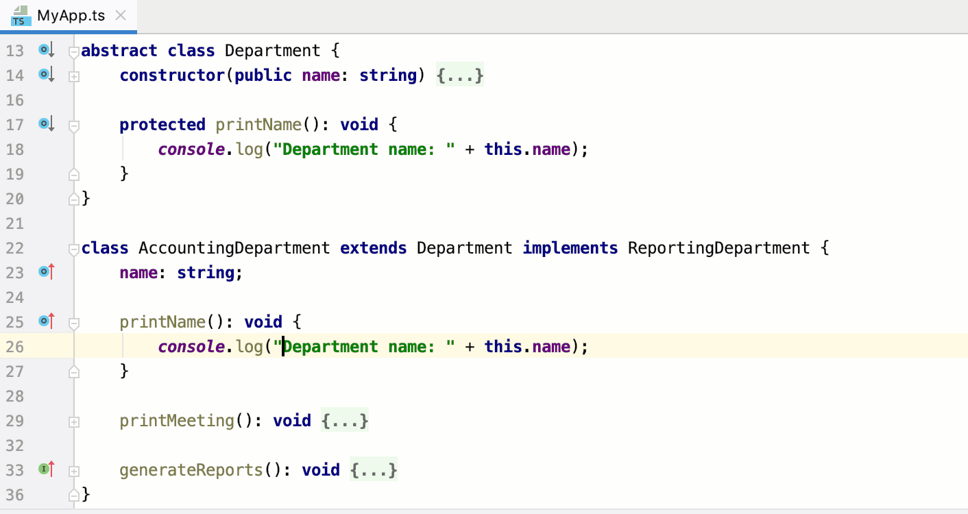 Refactoring TypeScript | PyCharm Documentation