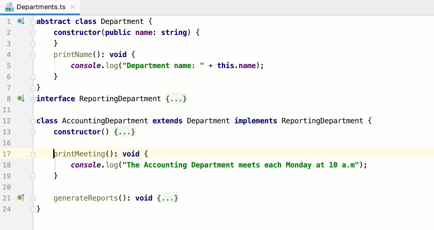 Refactoring TypeScript | PyCharm Documentation