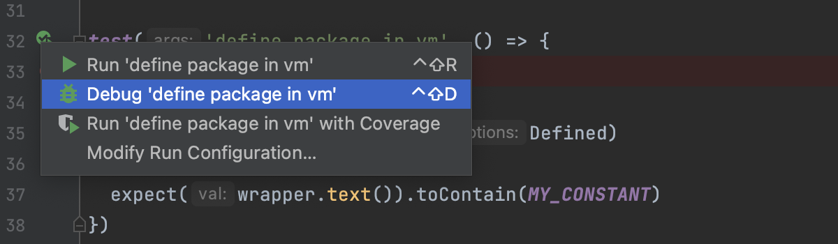Vitest | WebStorm Documentation