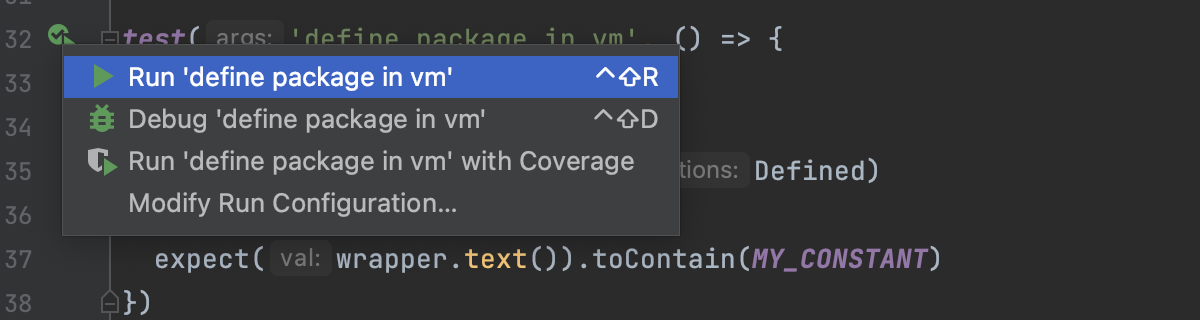 Vitest | WebStorm Documentation