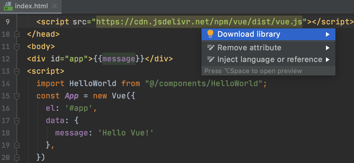 Vue.js | IntelliJ IDEA 文档