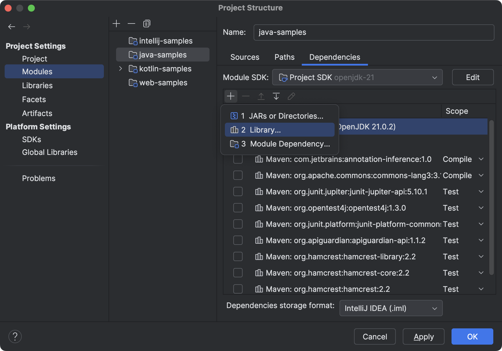 Module structure settings | IntelliJ IDEA Documentation