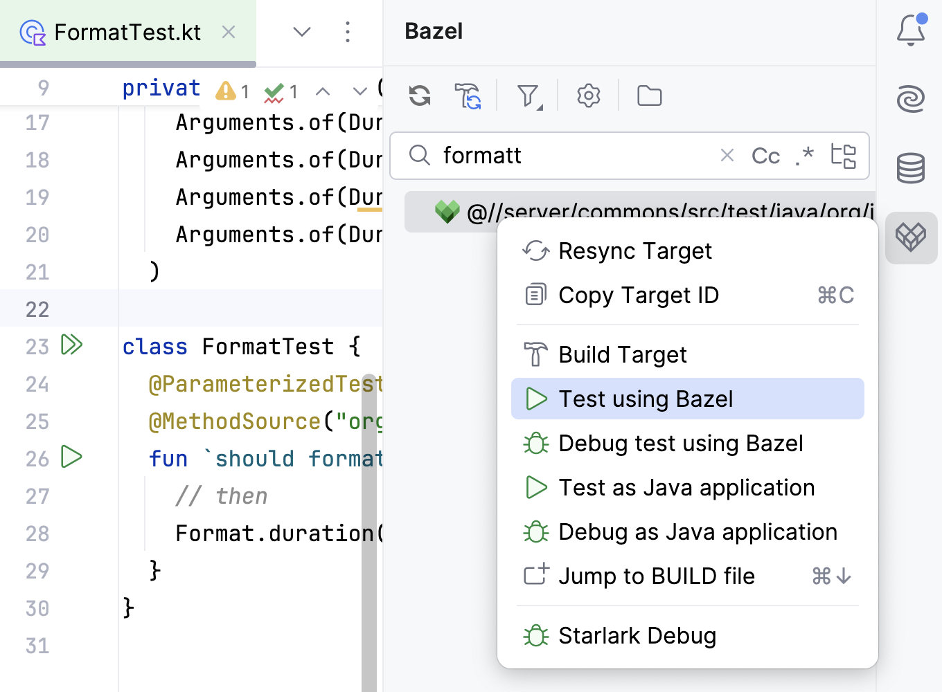 Bazel | IntelliJ IDEA Documentation