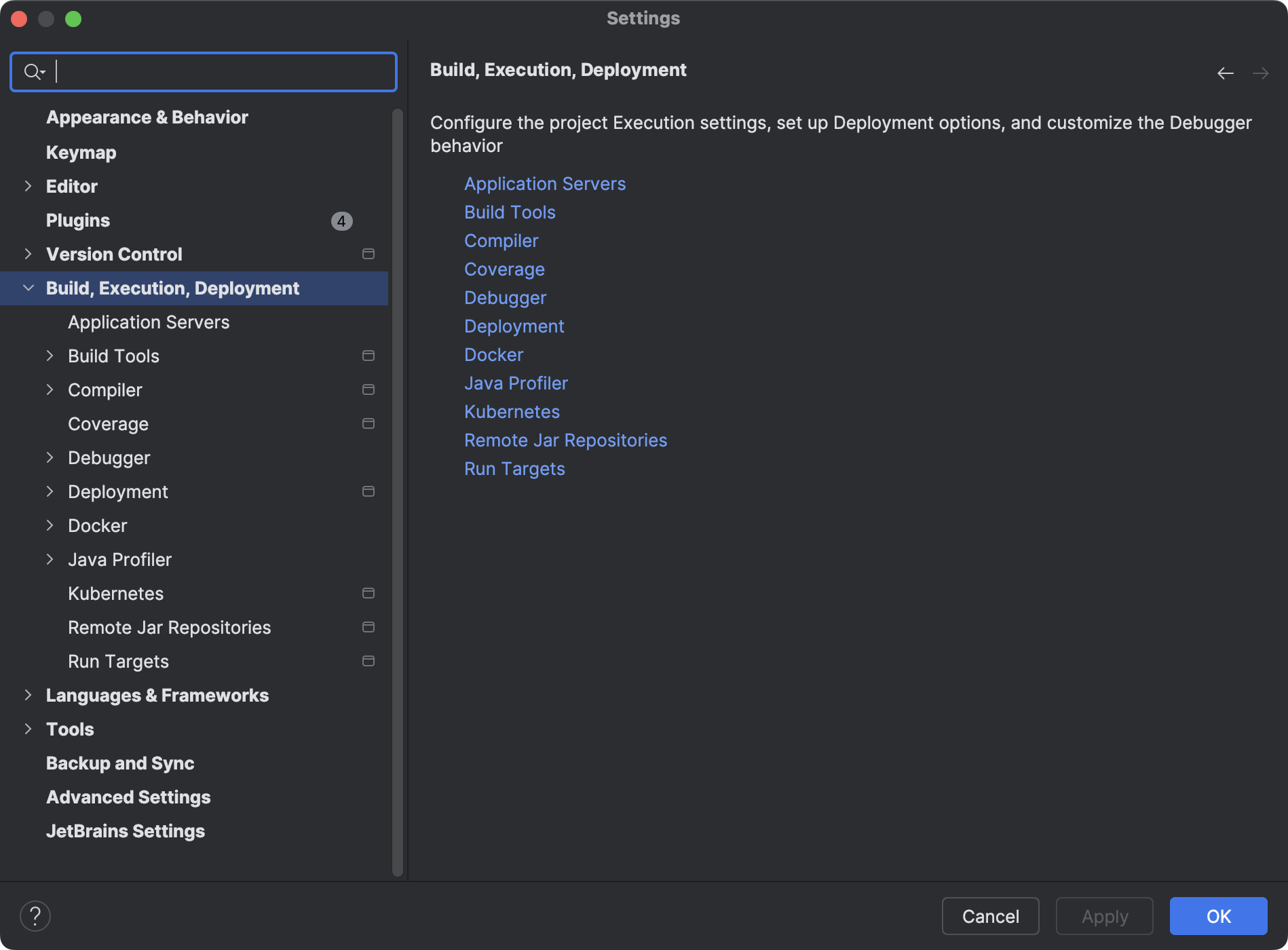 Build, Execution, Deployment | IntelliJ IDEA Documentation