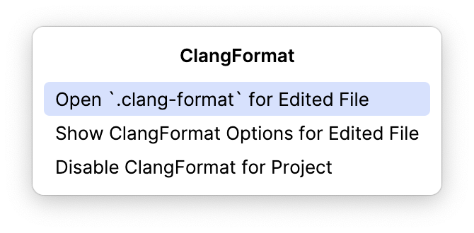 ClangFormat as alternative formatter | CLion Documentation
