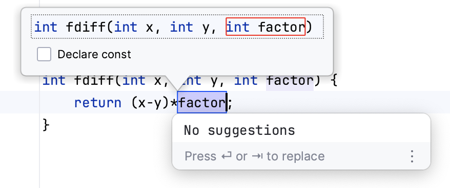 Extract parameter | CLion Documentation