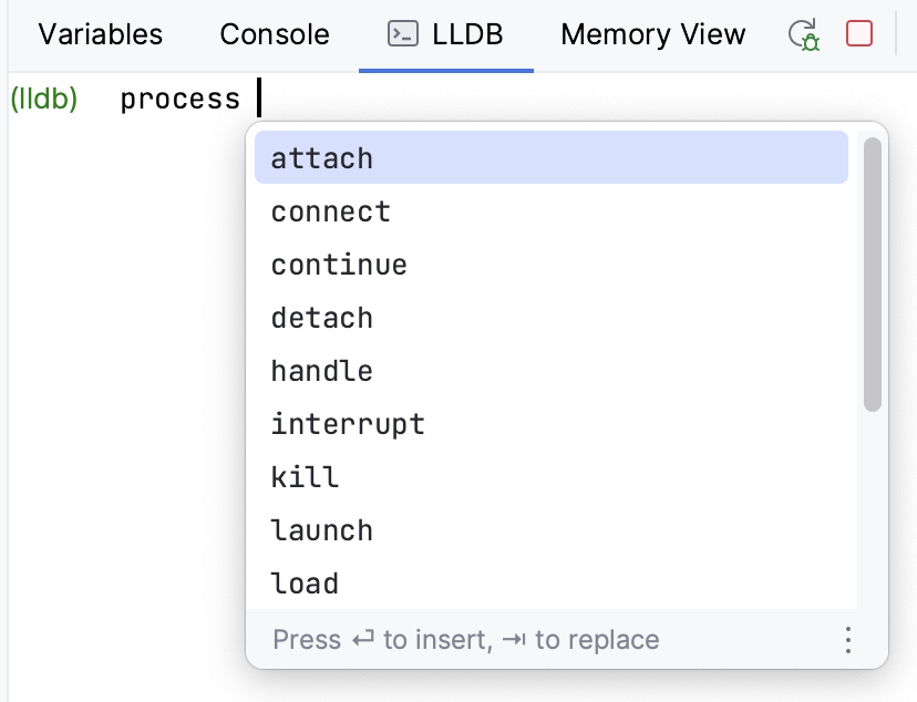 调试器控制台 | CLion 文档