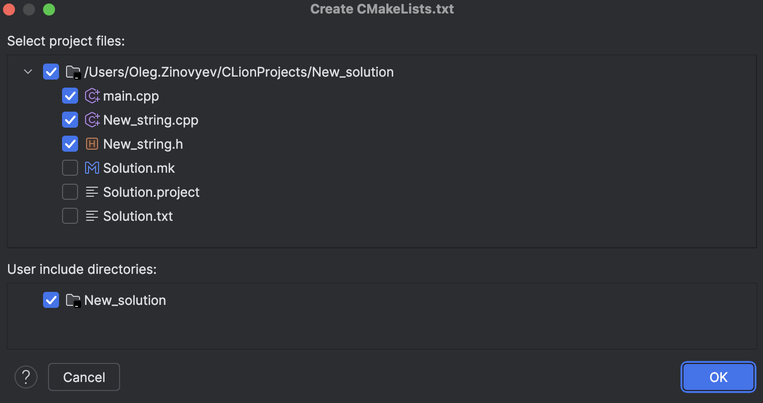 创建/打开 CMake 项目 | CLion 文档