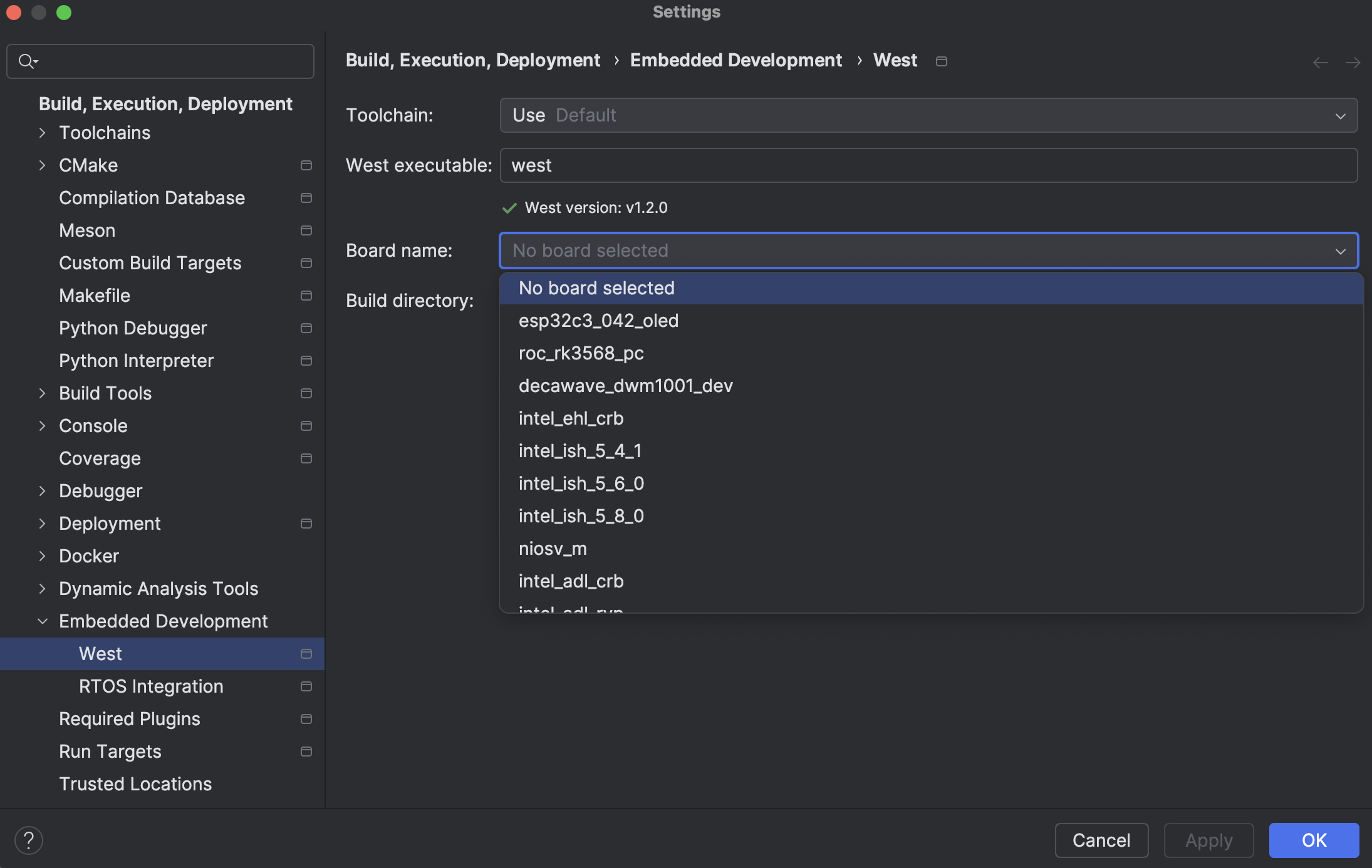 Working with Zephyr® RTOS projects using West | CLion Documentation