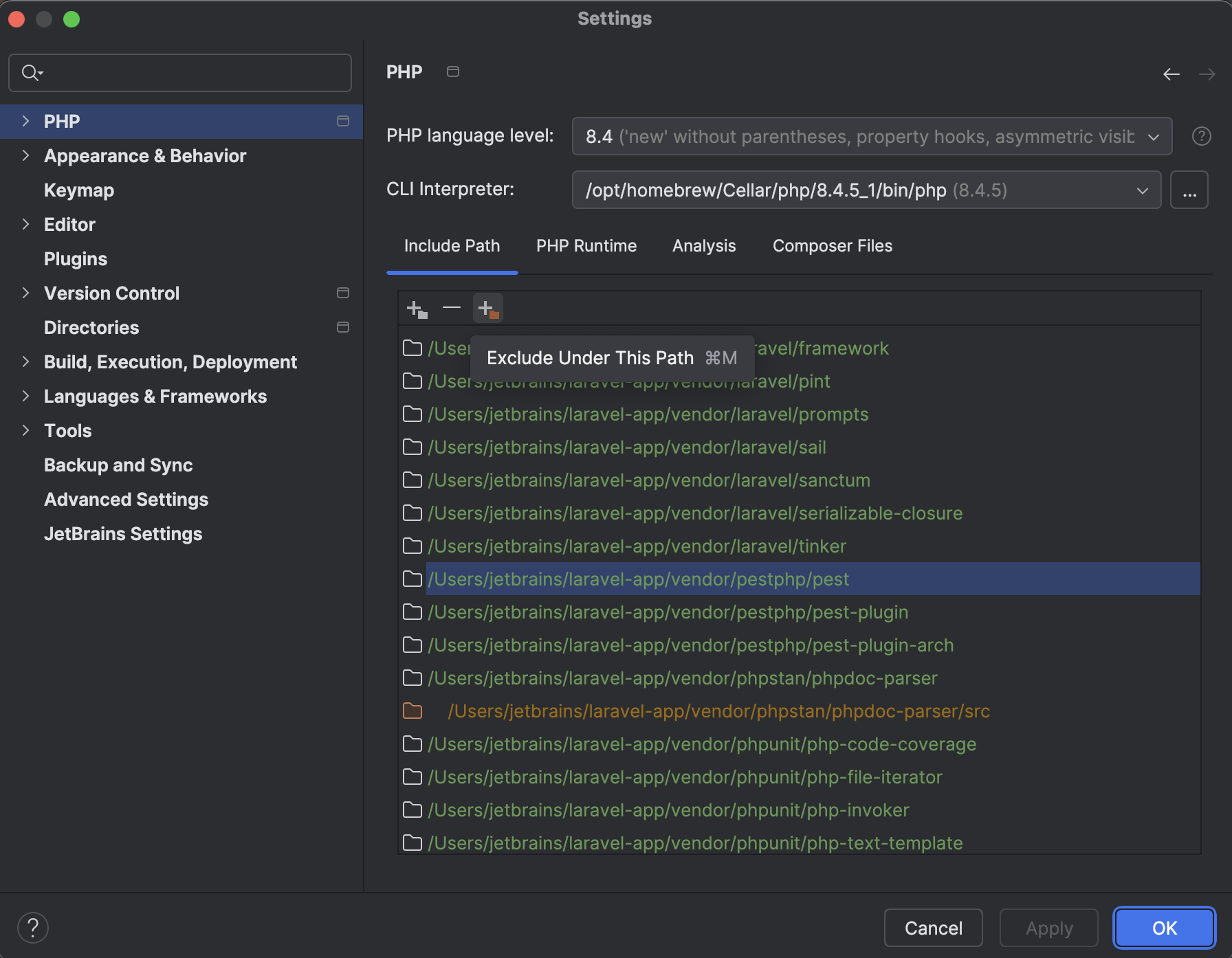 Configure include paths | PhpStorm Documentation