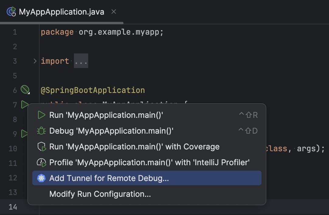 Remote debugging using Telepresence | IntelliJ IDEA Documentation