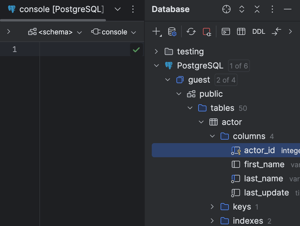 列 | PyCharm 文档