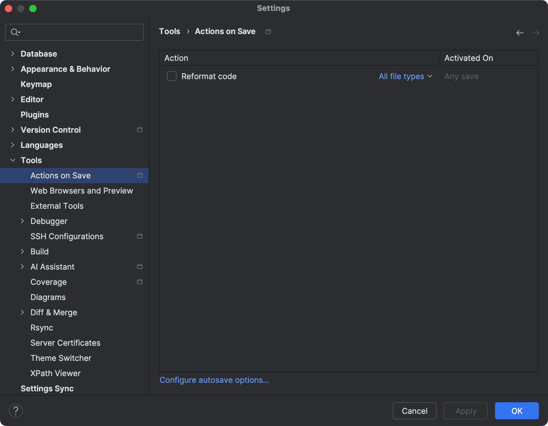 Save and revert changes | DataGrip Documentation