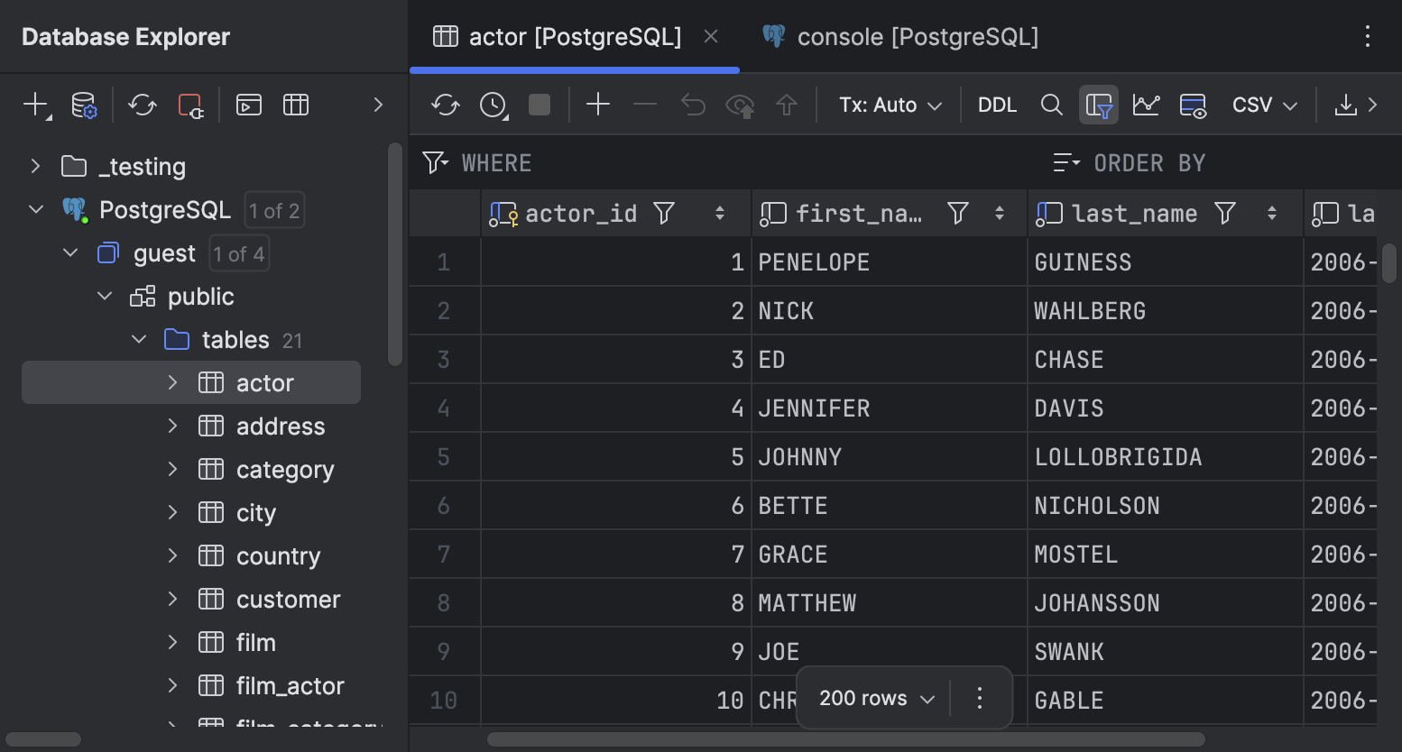 Data editor and viewer | DataGrip Documentation