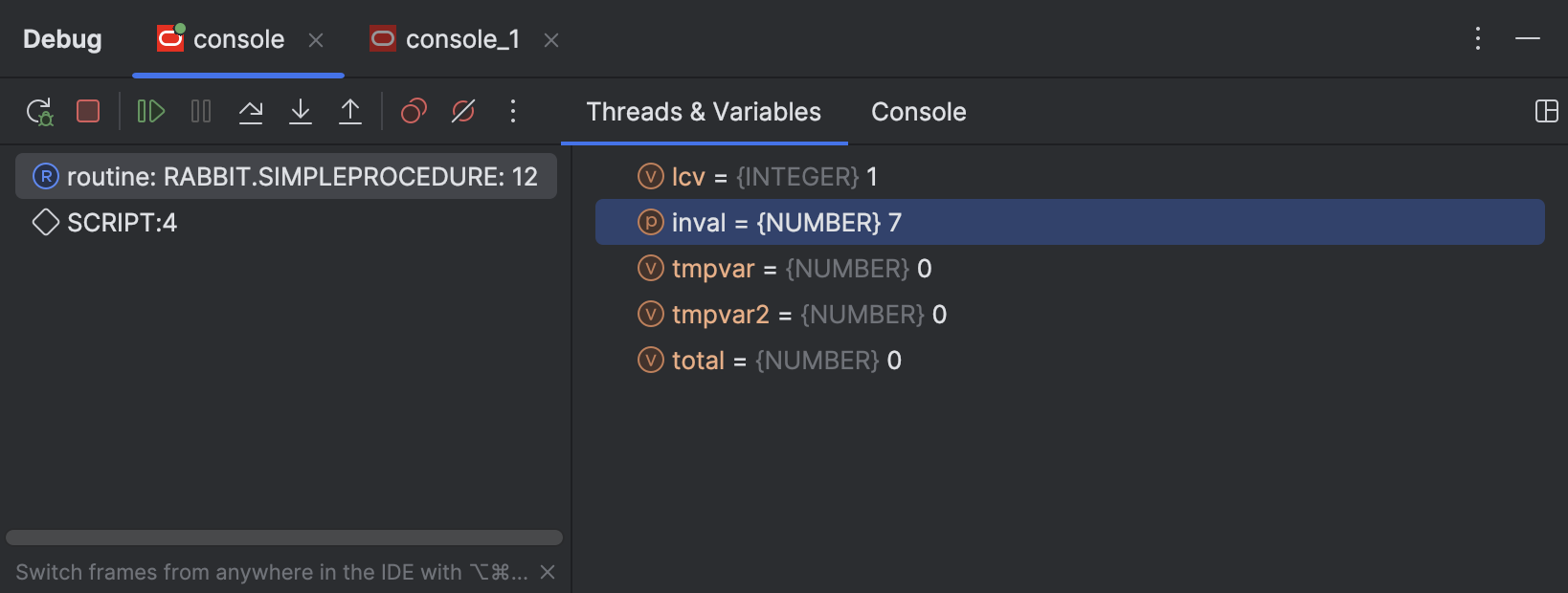 Debug tool window | DataGrip Documentation