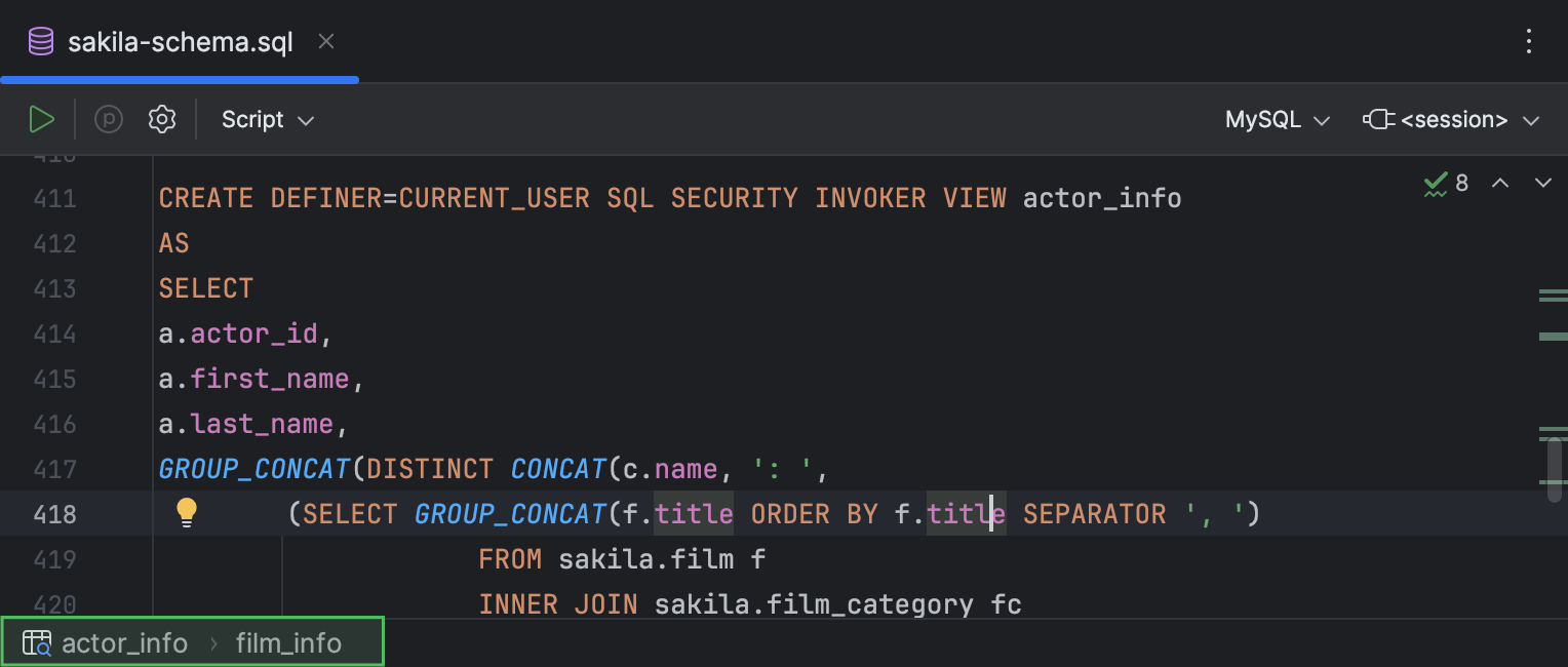 Editor basics | DataGrip Documentation