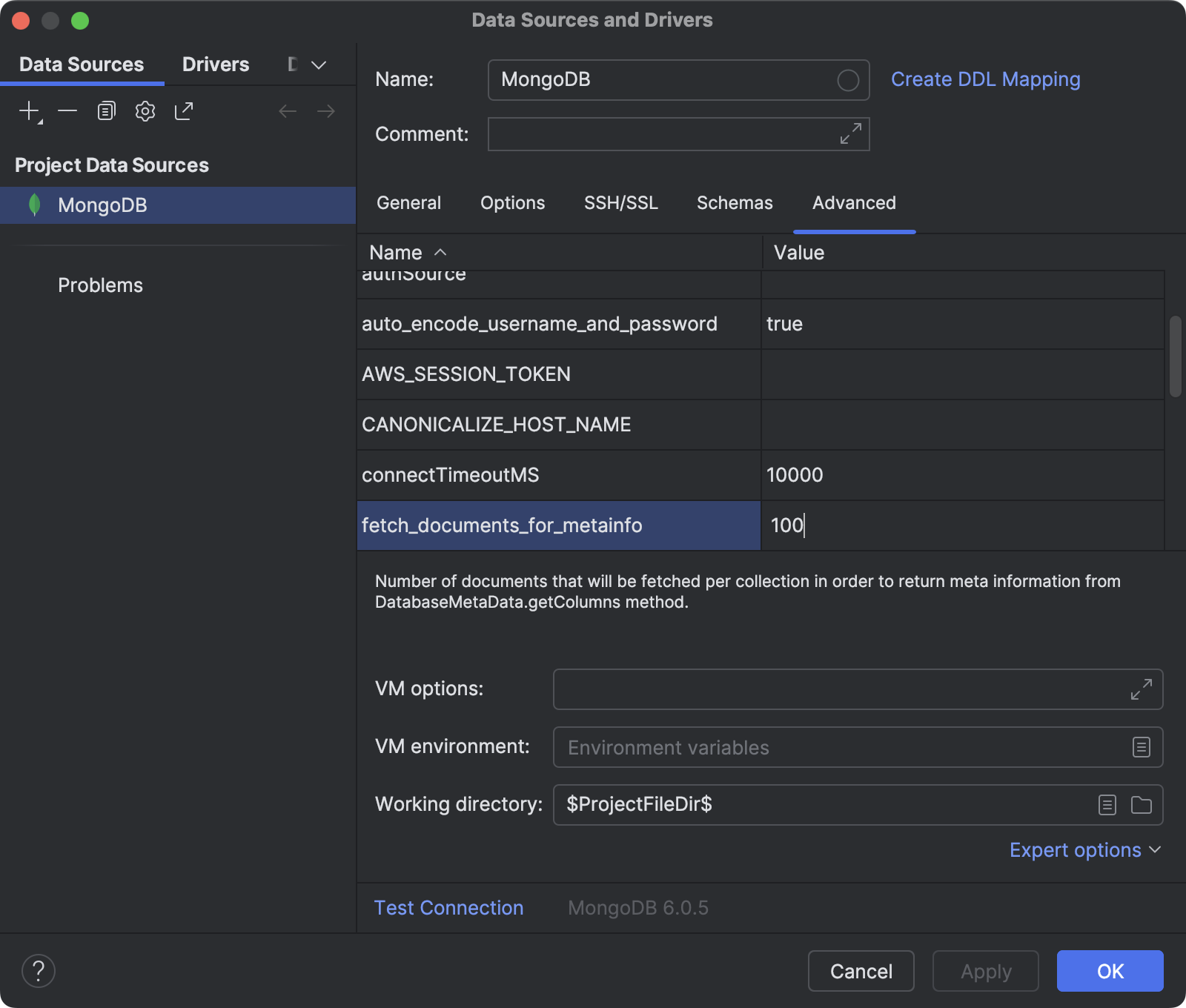 MongoDB introspection | DataGrip Documentation