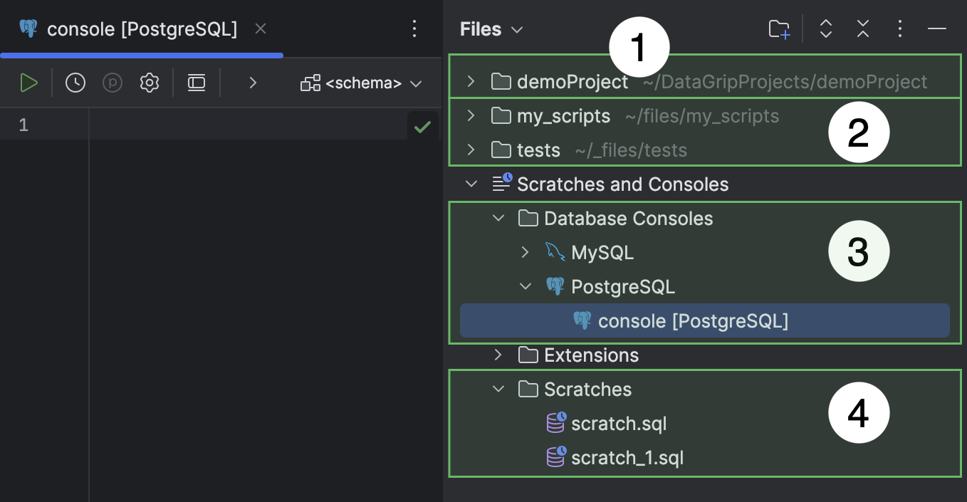 File management | DataGrip Documentation