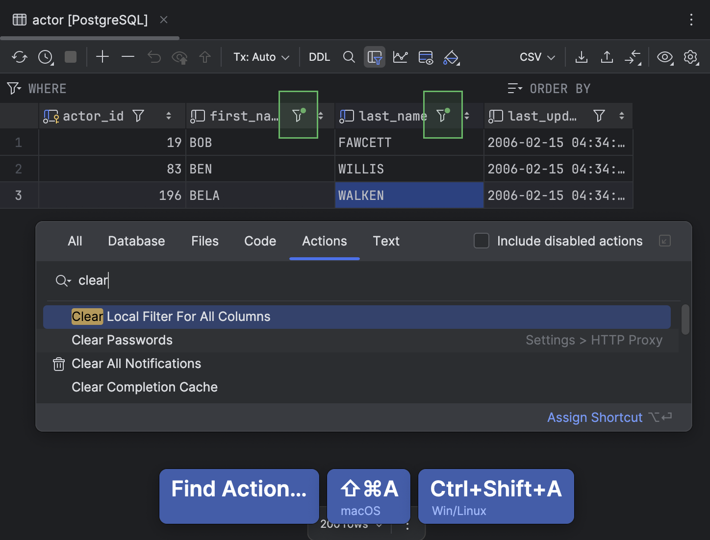 过滤数据 | DataGrip 文档