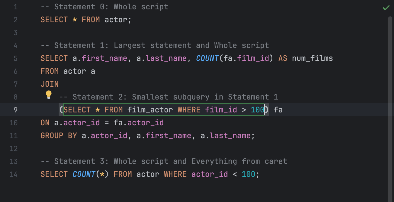 Query execution | IntelliJ IDEA Documentation