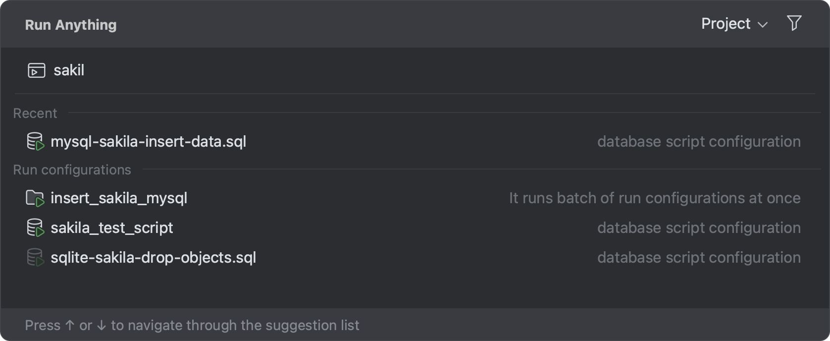 Run anything | DataGrip Documentation