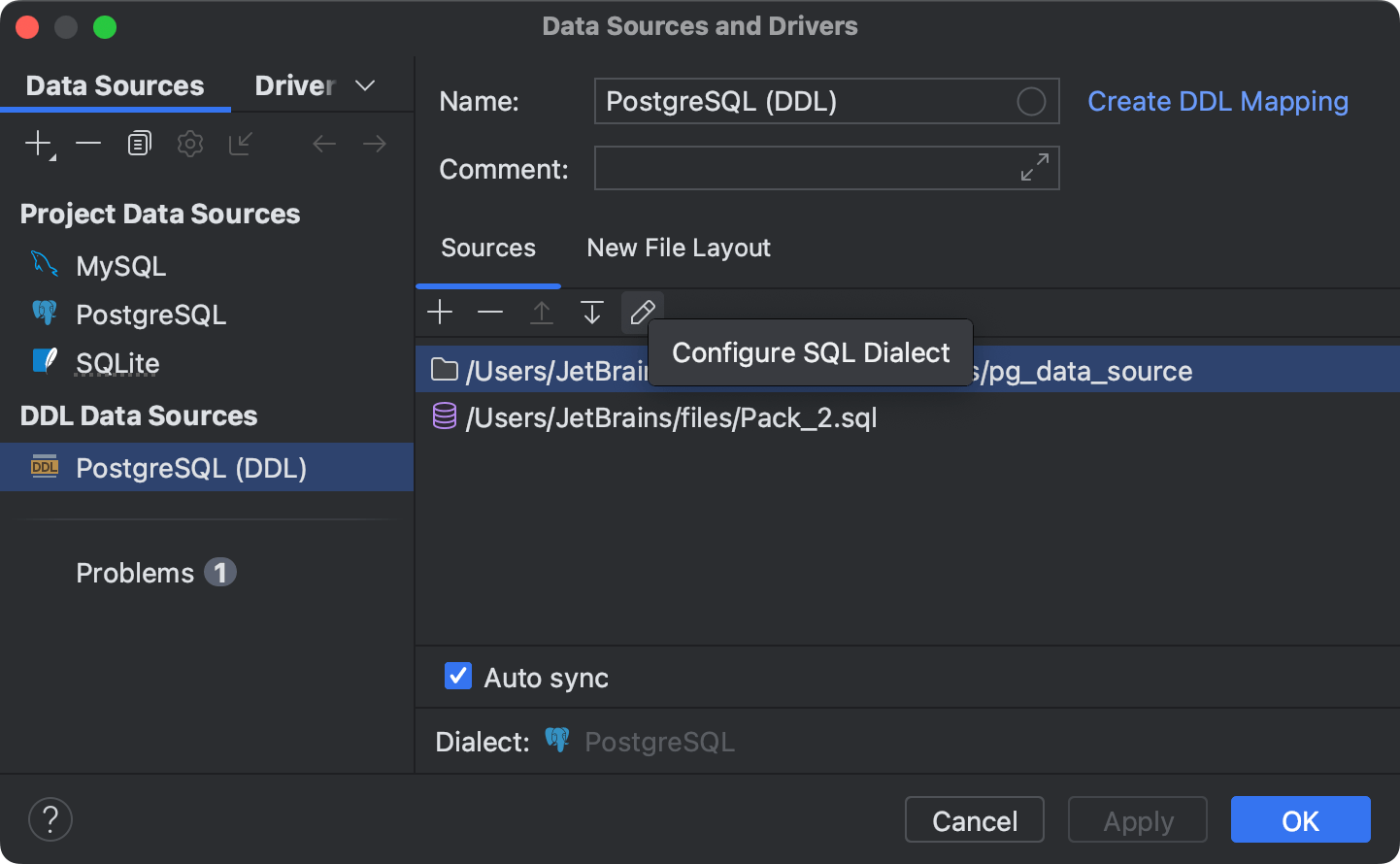 DDL 数据源 | IntelliJ IDEA 文档