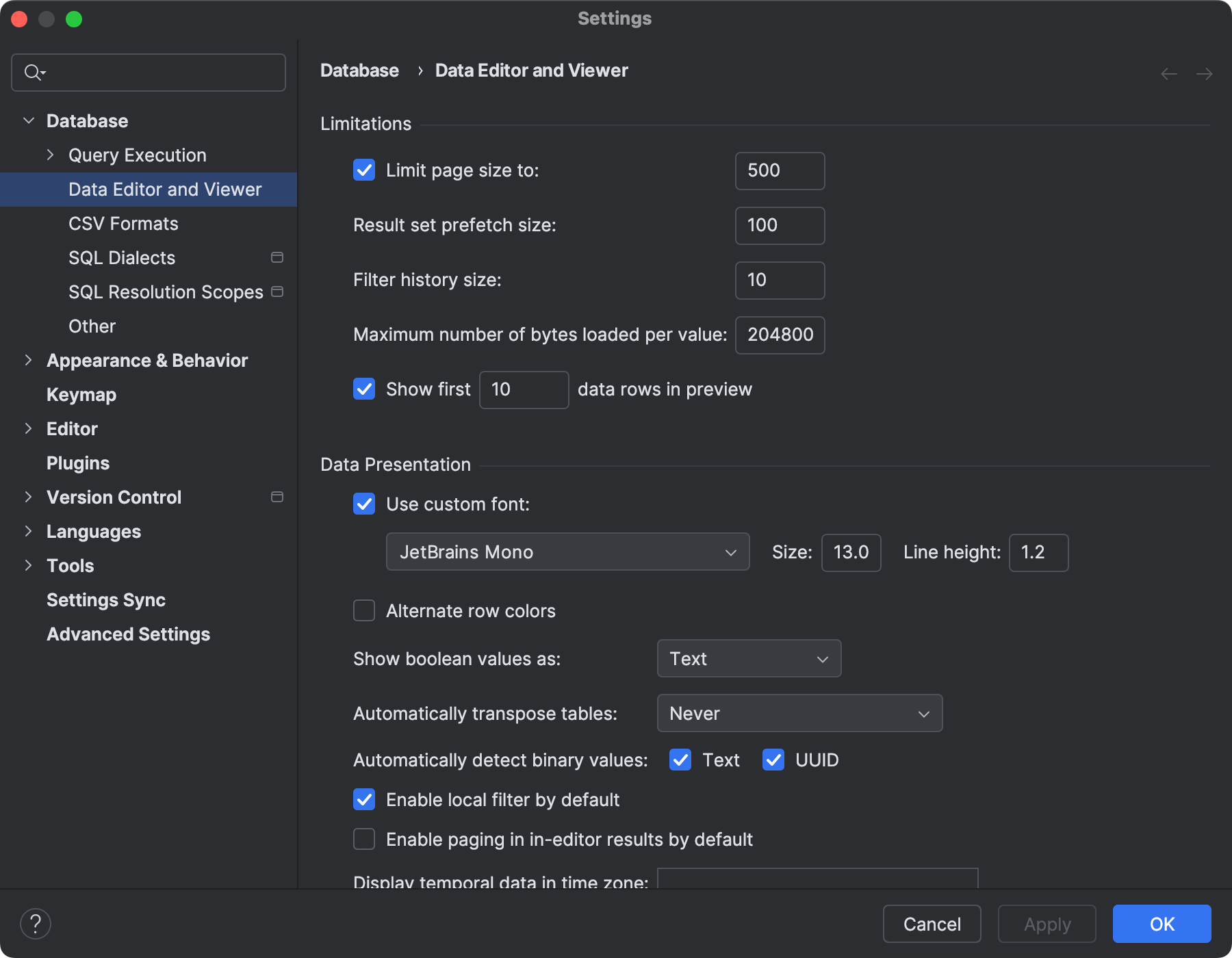 Data Editor and Viewer | DataGrip Documentation
