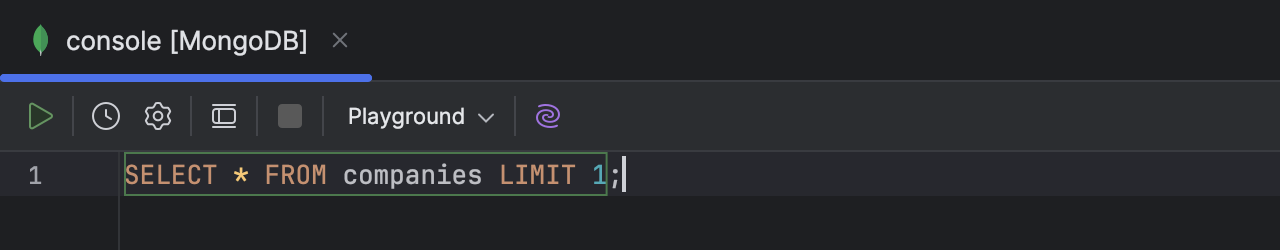 SQL for MongoDB | DataGrip Documentation