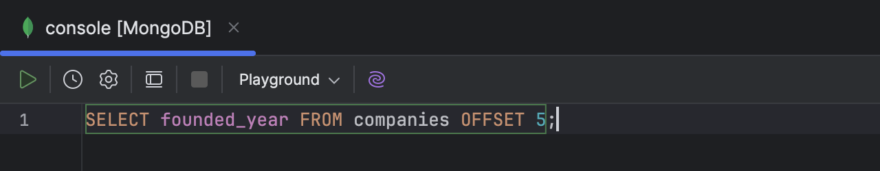 SQL for MongoDB | DataGrip Documentation