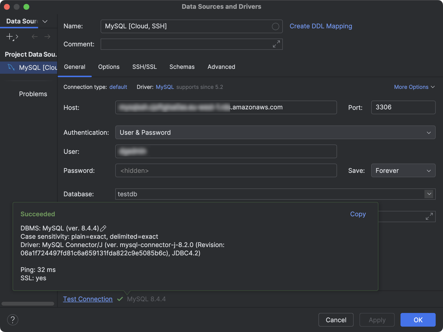Connect to a database with SSH | DataGrip Documentation
