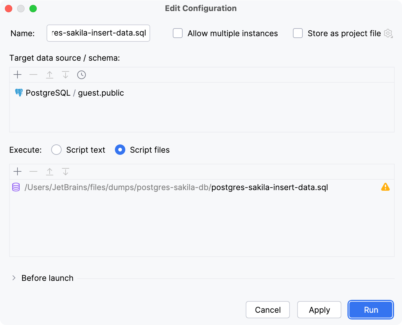Run The Postgresql Sakila Database In A Docker Container Datagrip Documentation