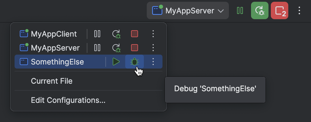 Start the debugger session | IntelliJ IDEA Documentation