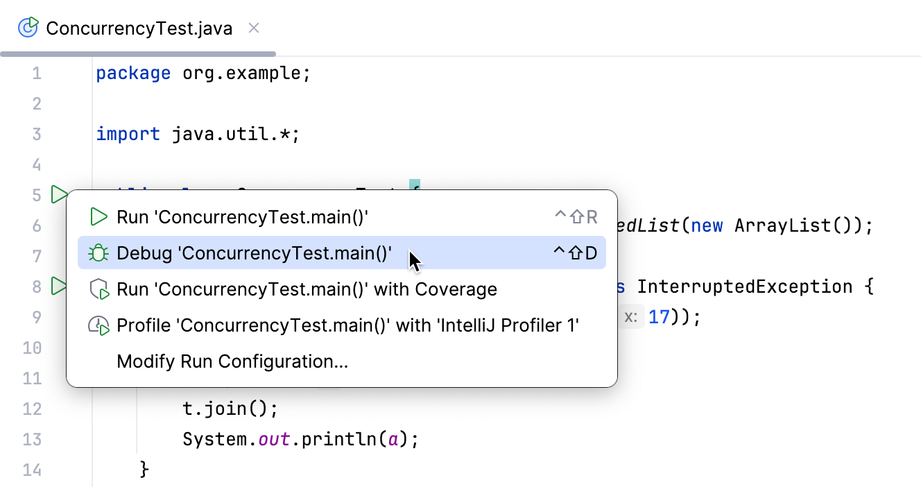Tutorial Detect Concurrency Issues Intellij Idea Documentation 2962
