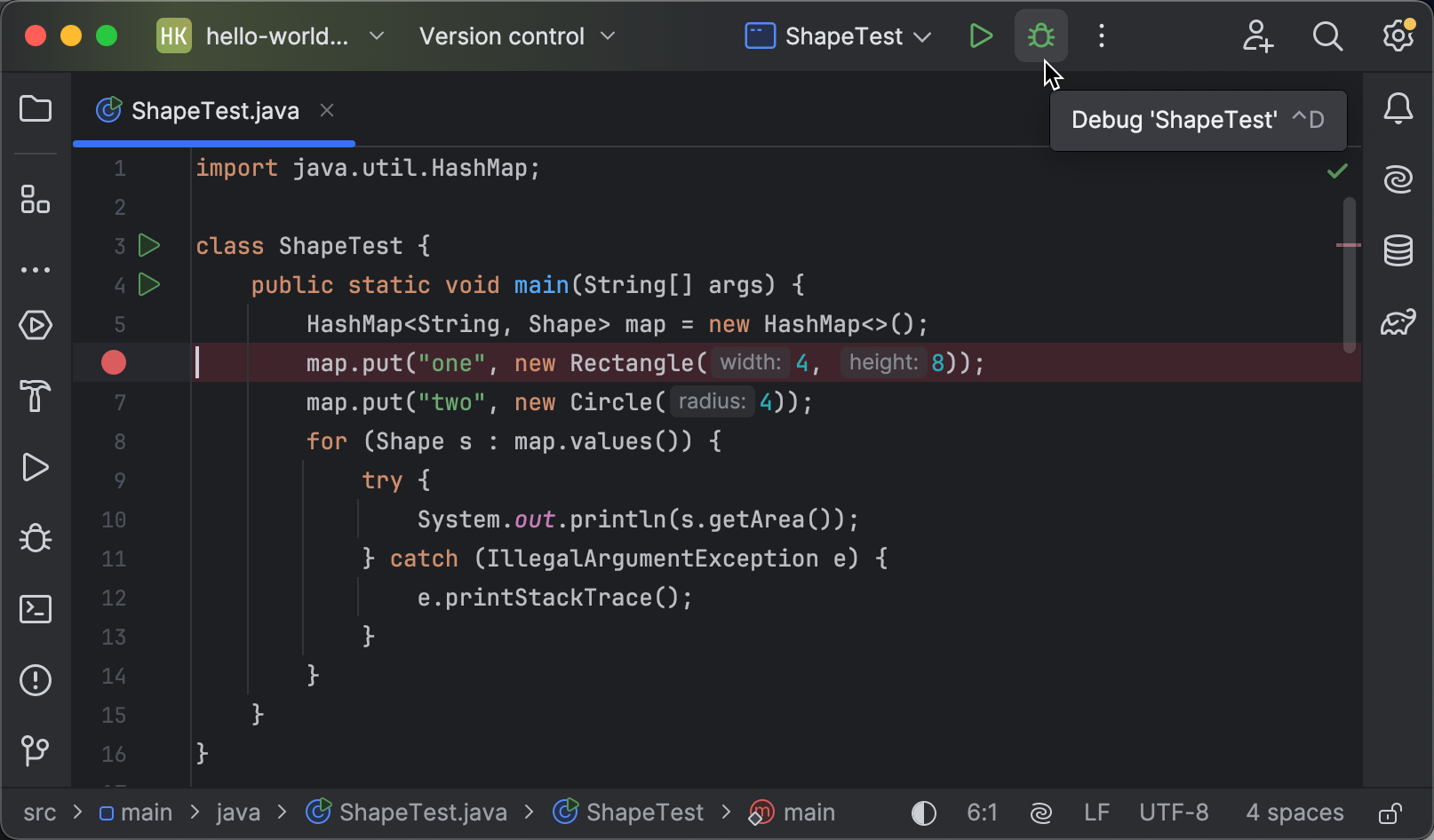 Start the debugger session | IntelliJ IDEA Documentation
