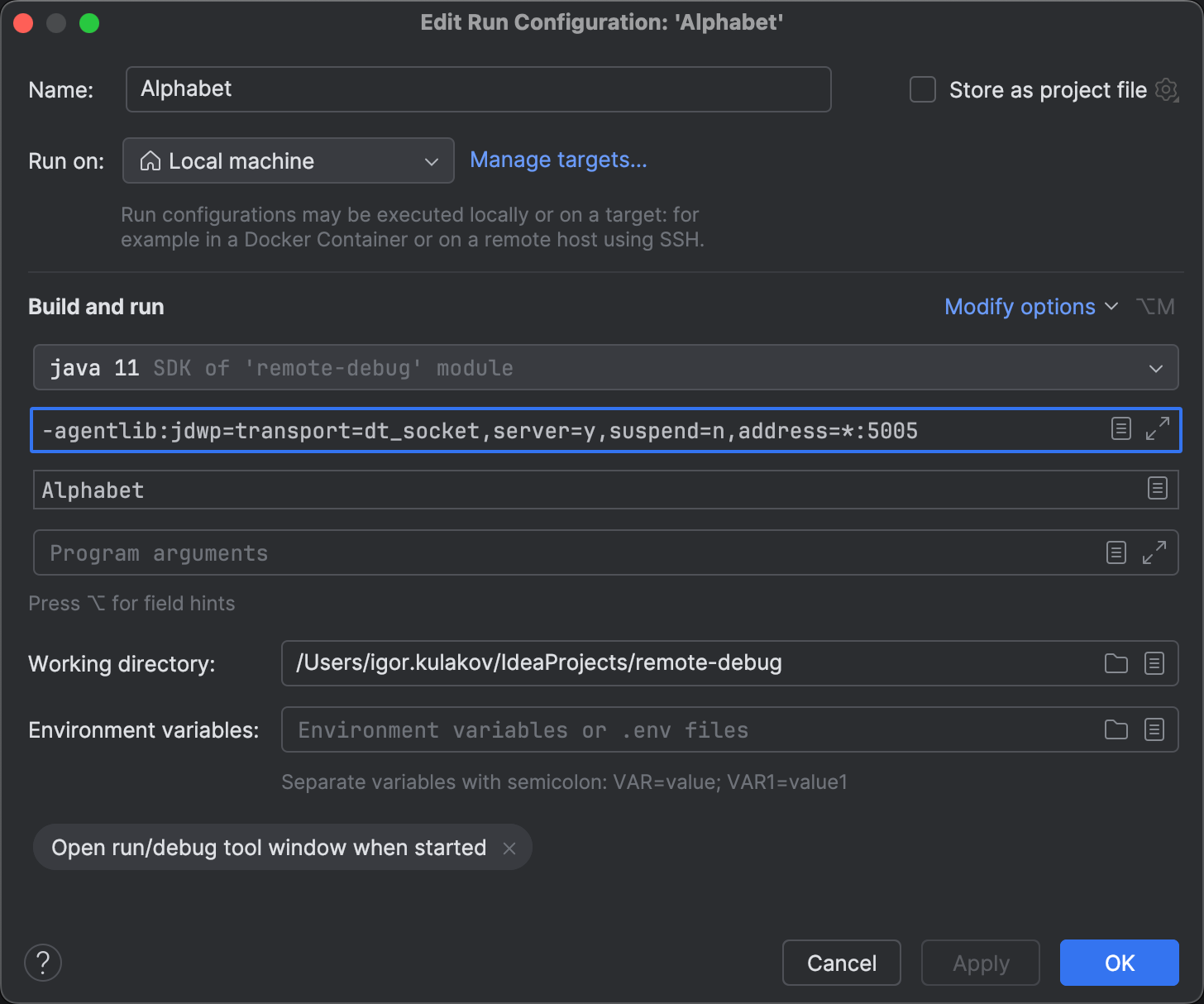 Tutorial: Remote debug | IntelliJ IDEA Documentation