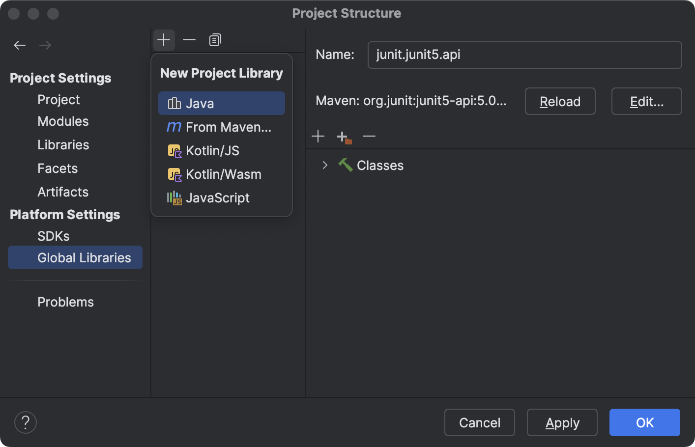 Libraries | IntelliJ IDEA Documentation