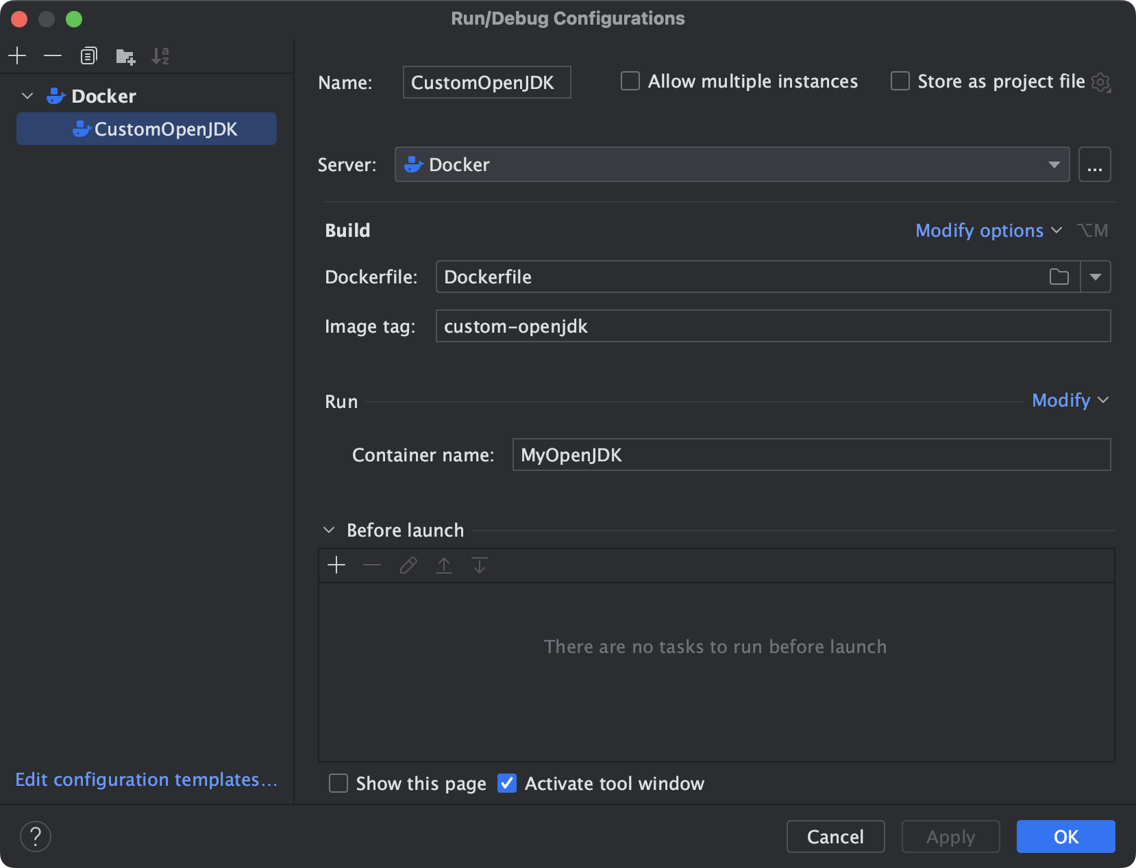 Dockerfile 运行配置 | IntelliJ IDEA 文档