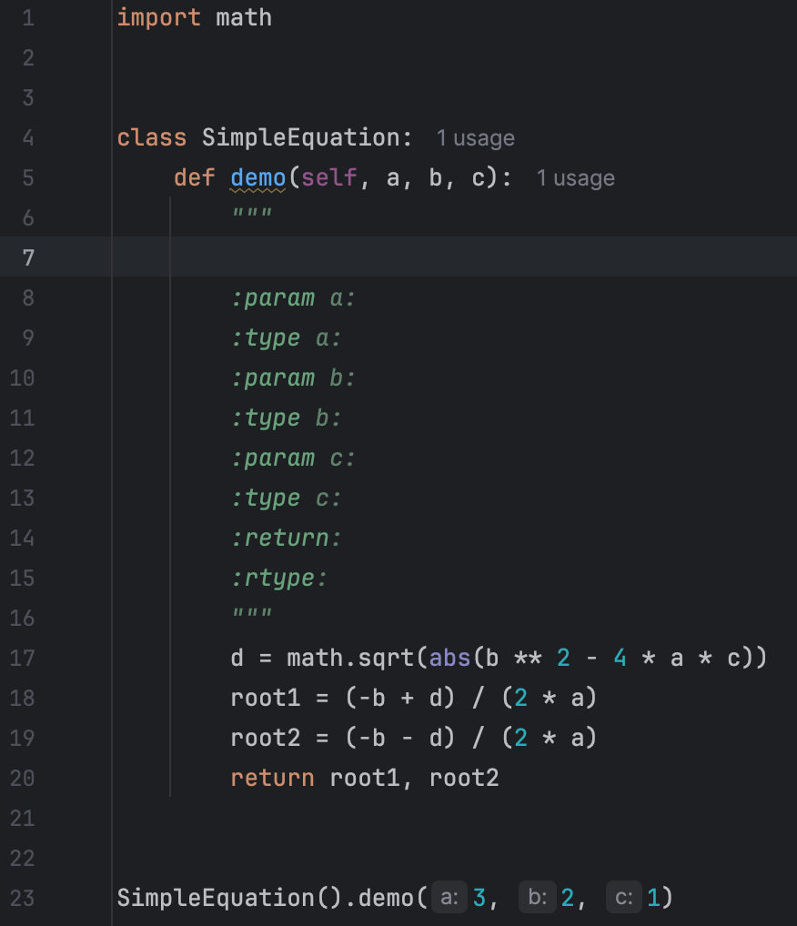 Specify types with docstrings | PyCharm Documentation
