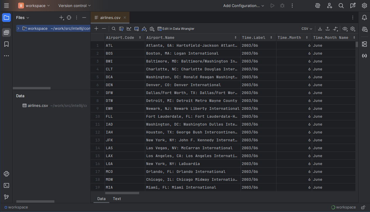 Set up environment and load data | DataSpell Documentation