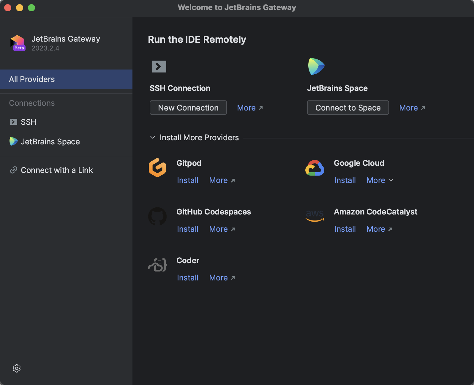 连接并使用 JetBrains Gateway | IntelliJ IDEA 文档