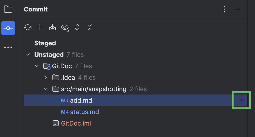 Commit and push changes to Git repository | PyCharm Documentation